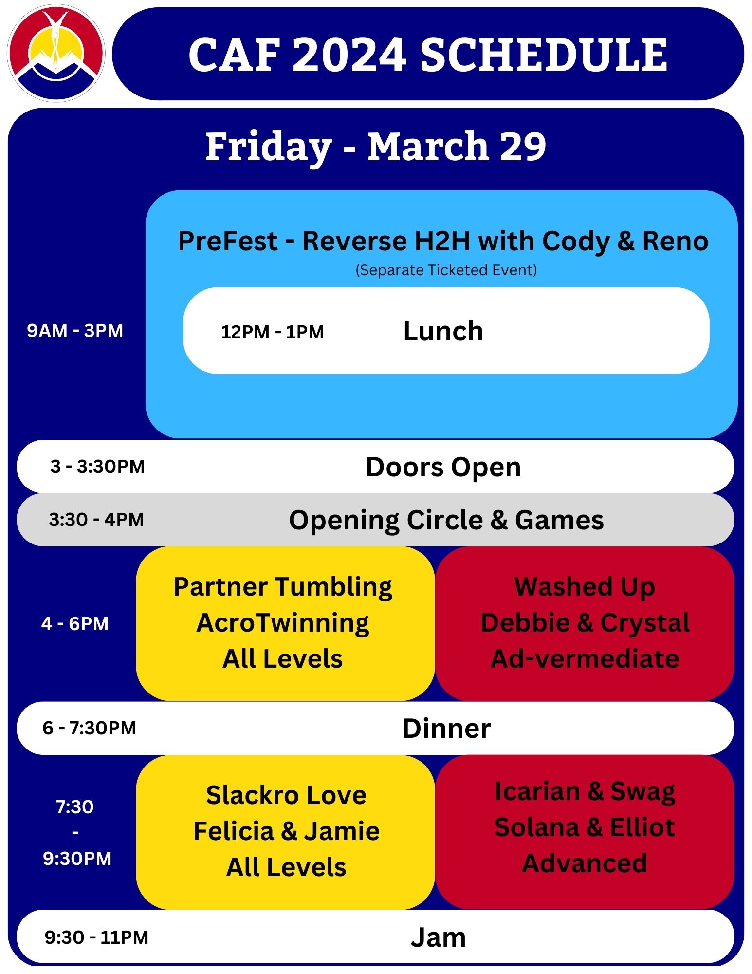 Calgary Acroyoga Festival 2024 - Acro Calendar